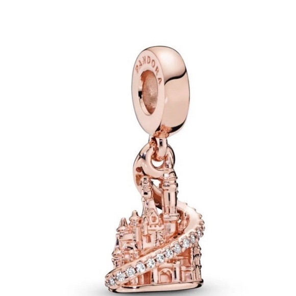 Pandora | Jewelry | Pandora Disney Rose Sparkling Castle Dangle Charm ...